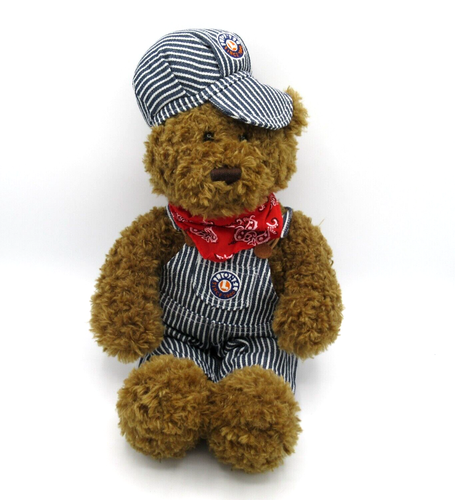Lionel Train Engineer Teddy Bear GUND 16" Plush Conductor Hat Overalls ...