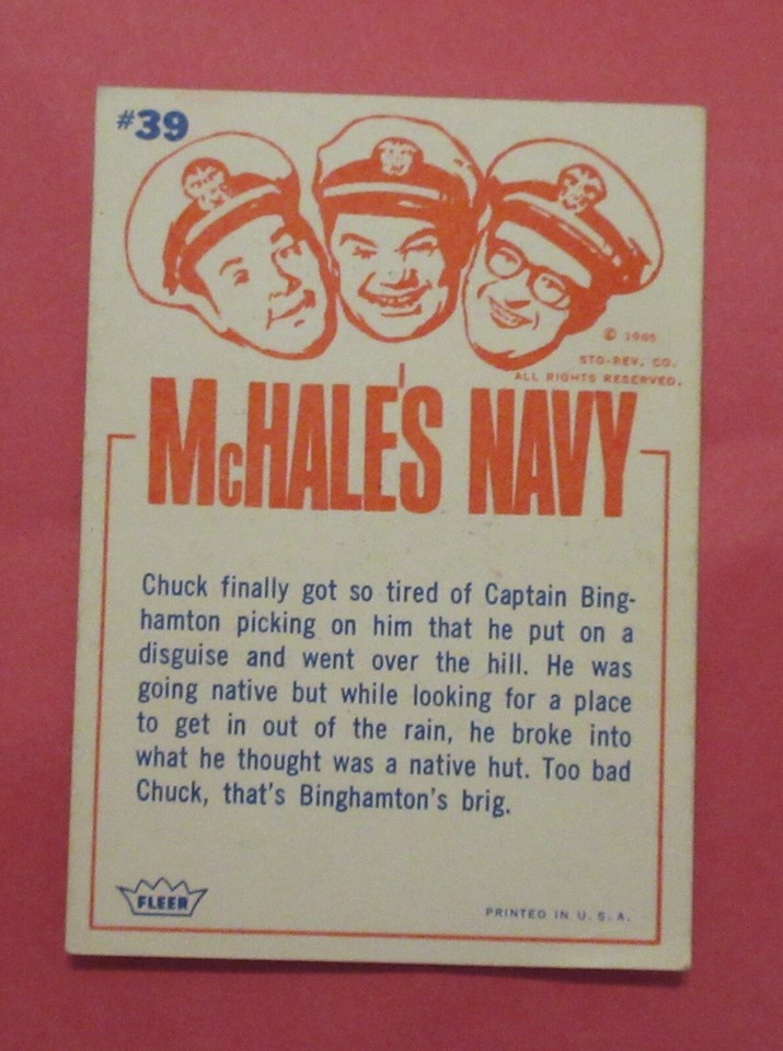 1965 McHales Navy Fleer Cards Complete Your Set - Multi Card Discount ...