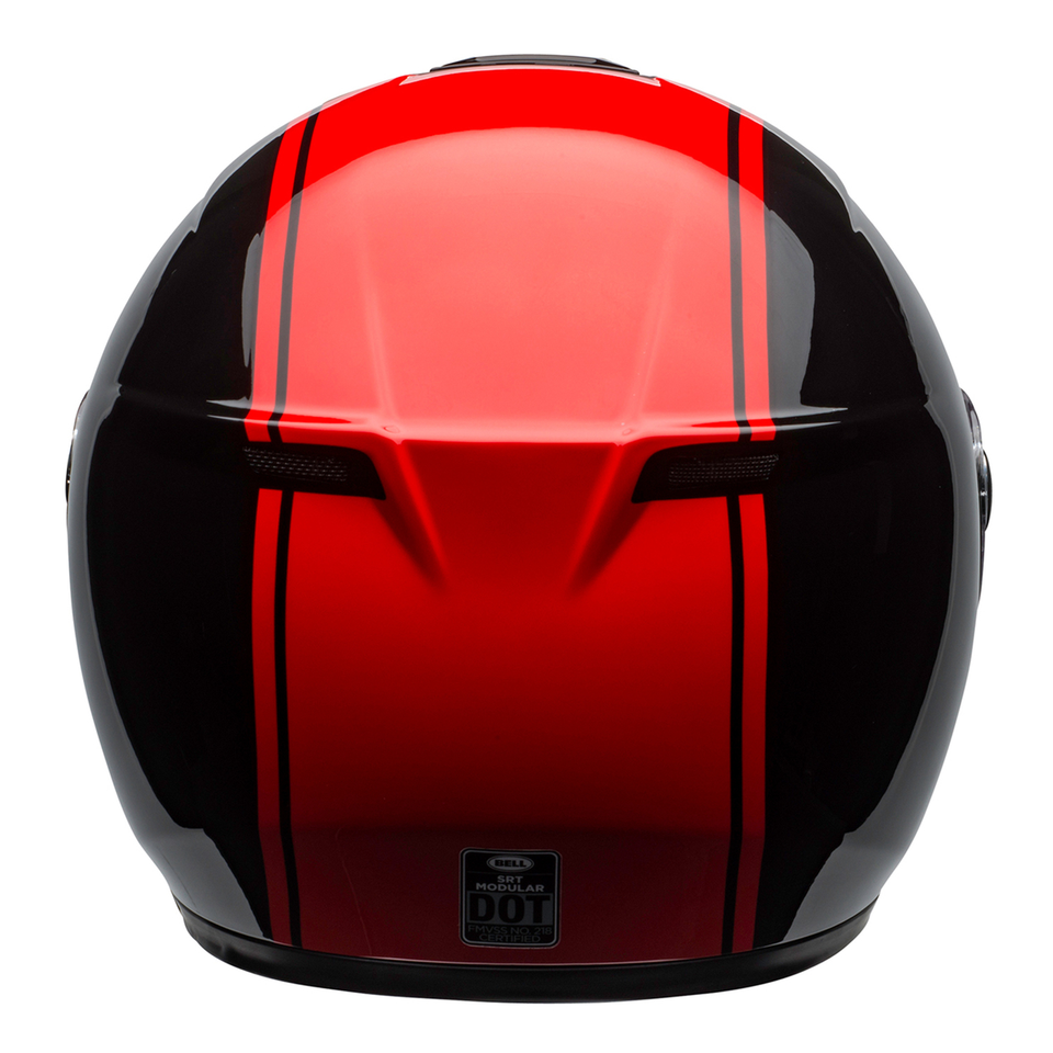 Bell SRT Modular Motorcycle Helmet Ribbon Black Red | eBay UK