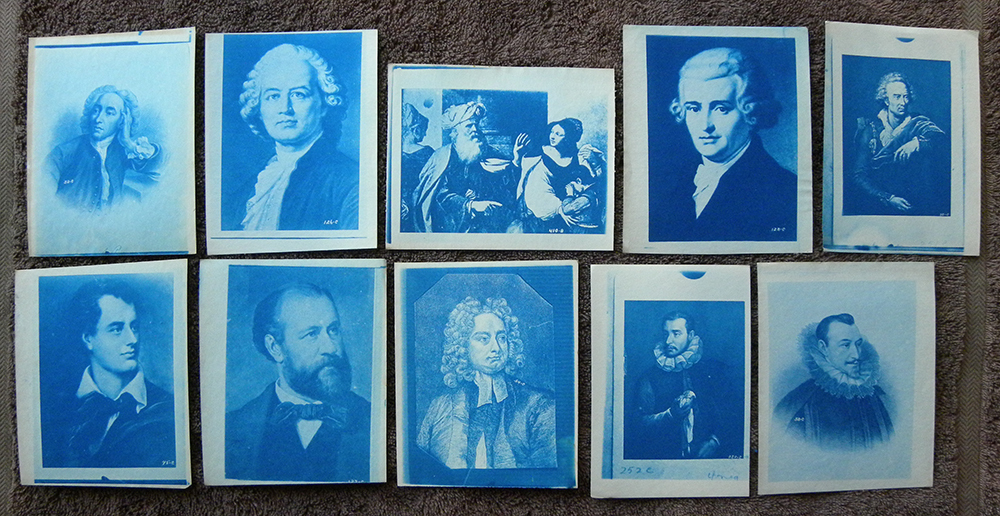 CYANOTYPES SET OF 10 - FAMOUS PEOPLE + PAINTINGS | eBay