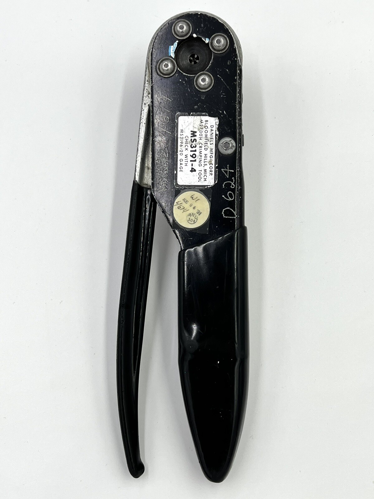 Daniels DMC Crimping Crimp Tool Teminal Solderless Aviation MS3191-4 ...