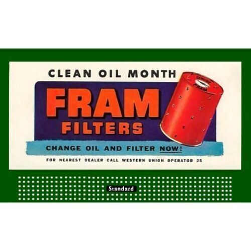 HO 1 1/2" x 3" BILLBOARD SIGN GLOSSY INSERT FRAM FILTERS #2 | eBay