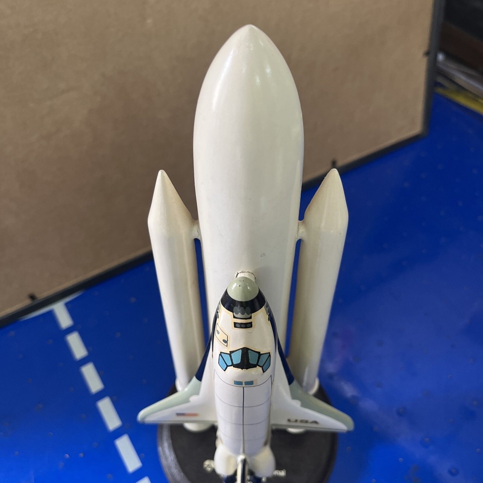 NASA Rockwell International Space Shuttle 1/200 Scale Wood Model Rocket ...
