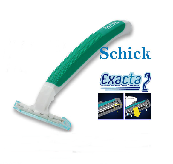 Schick Exacta 2 Disposable Razor 100pcs, Twin Blades Sensitive Skin ...