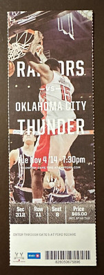 Toronto Raptors 11/4/2014 NBA ticket stub vs Oklahoma City Thunder | eBay