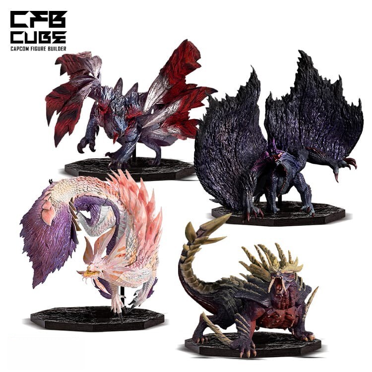 CAPCOM FIGURE BUILDER CUBE MONSTER HUNTER Box Set of 4 Figures PVC ...