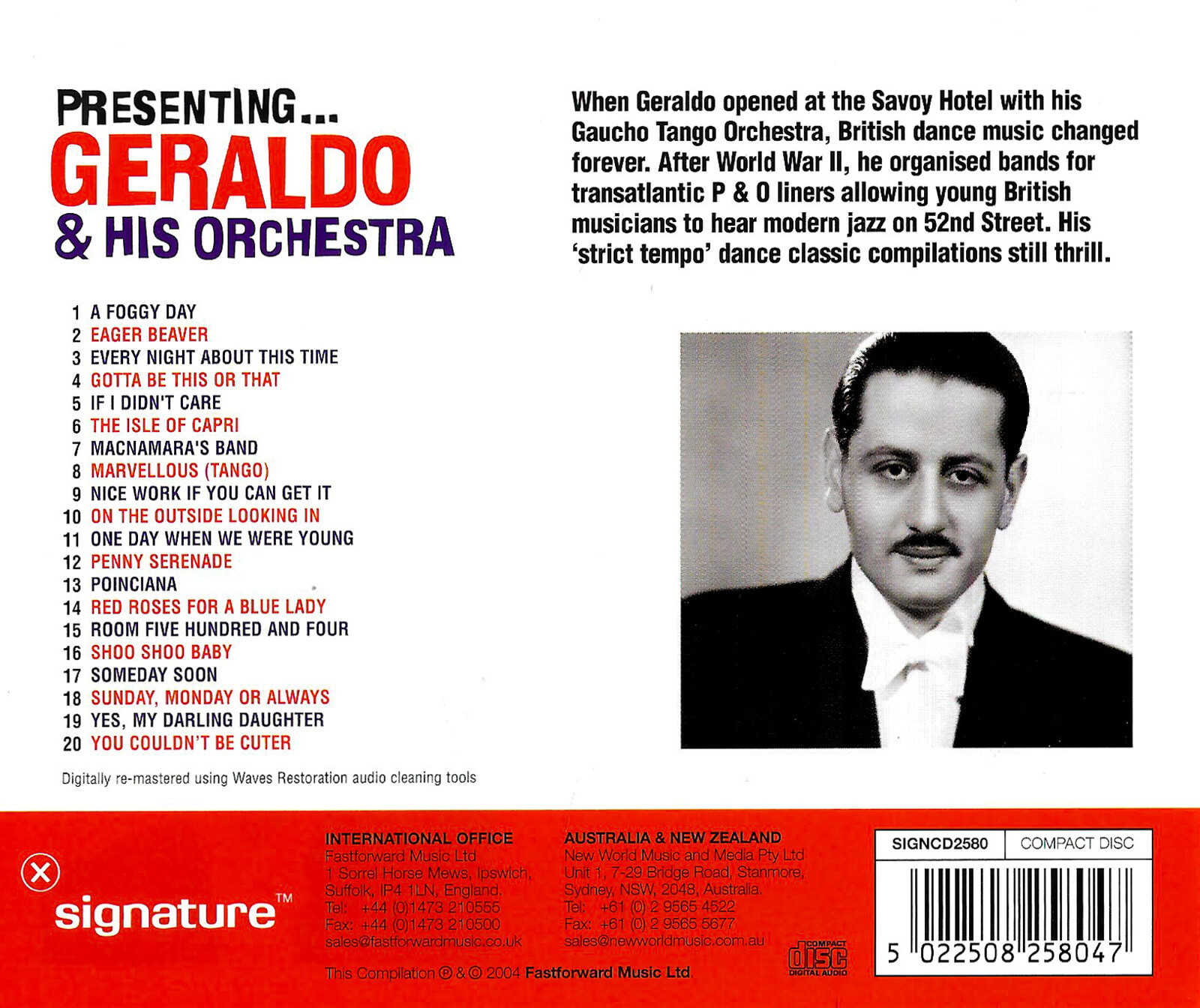 Presenting Geraldo and His Orchestra BRAND NEW SEALED MUSIC ALBUM CD ...