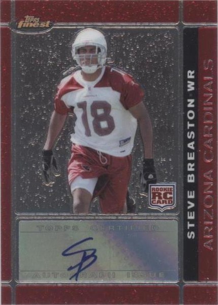 2007 Topps Finest - Rookie Autographs #140 Steve Breaston (AU, RC) for ...