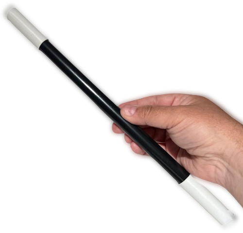 JUMBO 14” MAGICIANS MAGIC WAND Trick Prop Black White Tips Thick Wizard ...