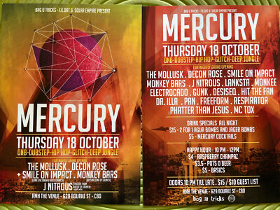 Mercury Promo Flyer 18 October 2013 10x15cm | eBay