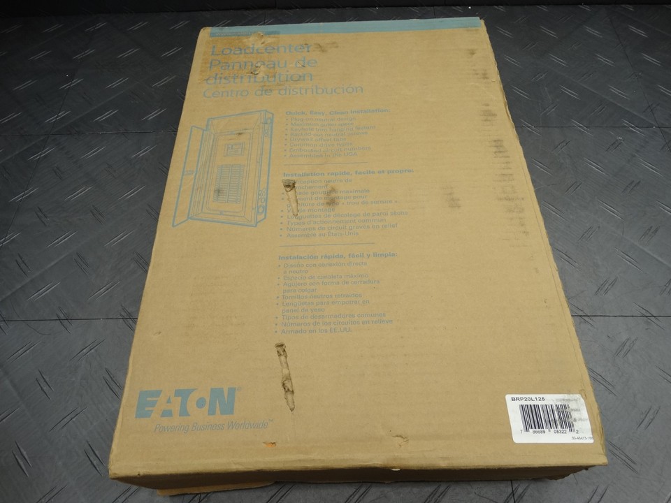 Eaton BR 125 Amp 40-Circuit Indoor Main Lug Plug-On Neutral Load Center ...