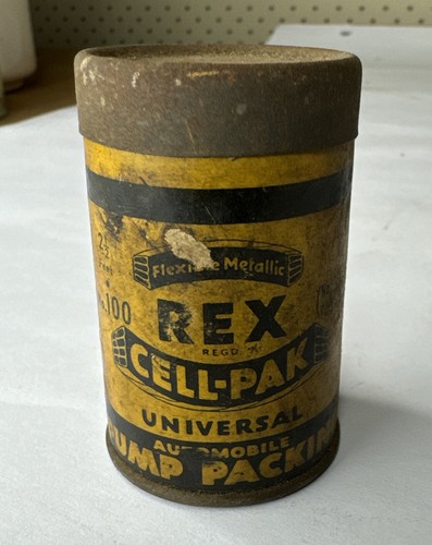 Vintage Rex Cell-pak Automotive Tin Sydney Australia Pump Packing ...