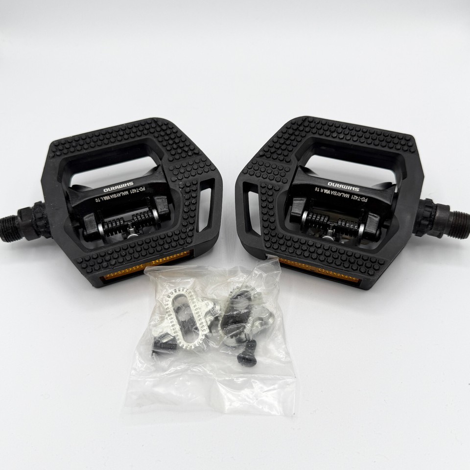 New Shimano PD-T421 CLICK'R SPD Trekking Bike Dual-Platform Pedal ...