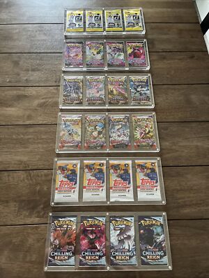 🔥 Pokemon Acrylic 4 Booster Pack Frame Display Case Magnet Locks Heavy ...