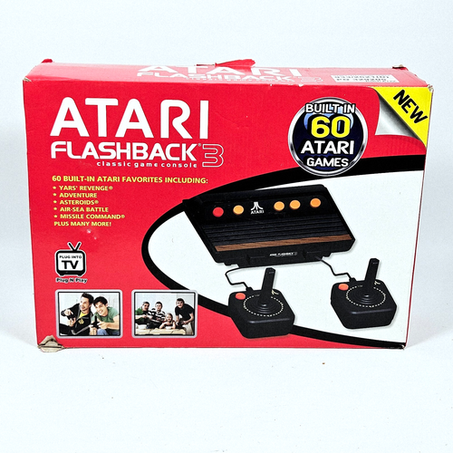 Atari Flashback 3 Boxed Console – 60 Games, 2 Controllers, Retro Gaming ...