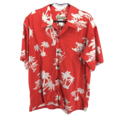 Patagonia “Pataloha” Red Surfer Palm Tree Aloha Hawaiian Camp Shirt ...