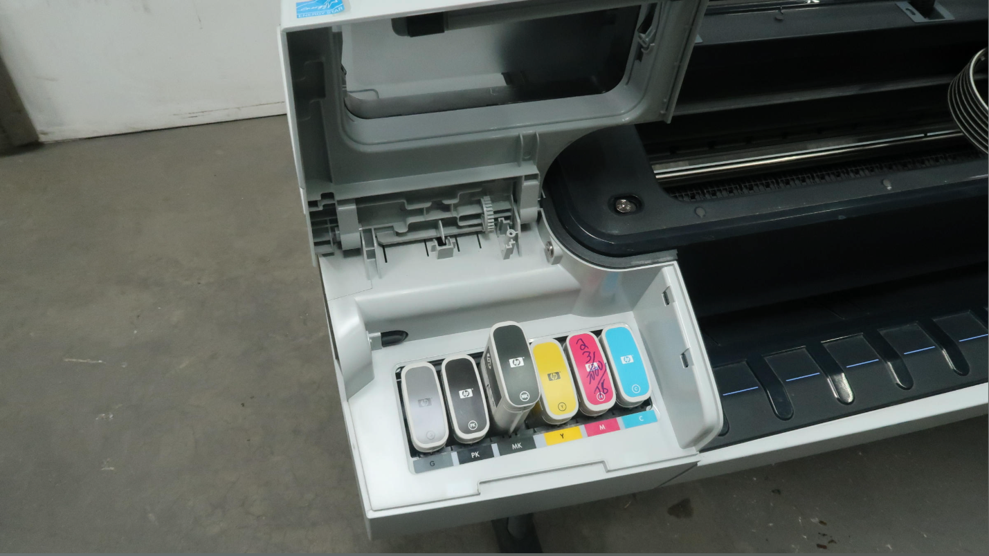 HP Designjet T1300 Wide Format 44" PostScript color Plotter Printer ...