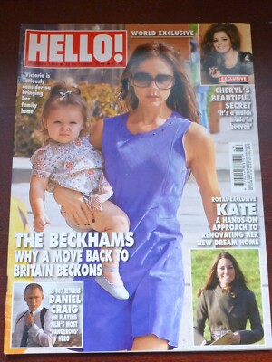 HELLO! MAGAZINE # 1249 / 2012 OCT 29 / BECKHAMS MOVE BACK TO BRITAIN ...