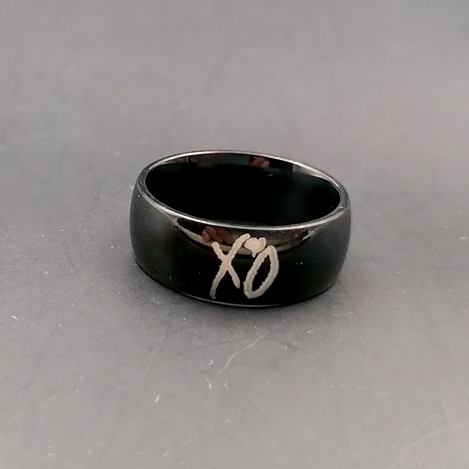 XO RING The Weeknd XO Black stainless steel ring US8# 9# 10# 11# 12# | eBay