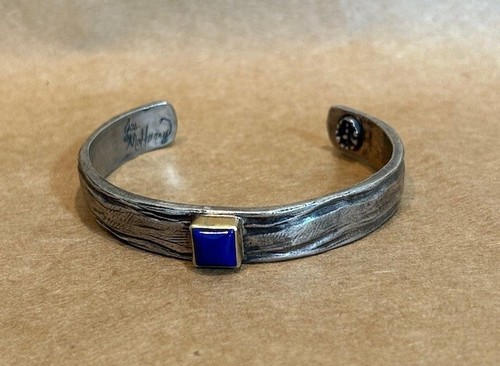 Jes MaHarry *Sundance Artist* Sterling cuff with lapis & 14k gold | eBay