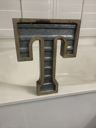 Hobby Lobby 14 Inch Wood/Metal Letter T | eBay