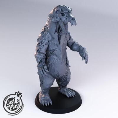 3D Printed Cast n Play Undead Bear 28mm 32mm D&D | eBay