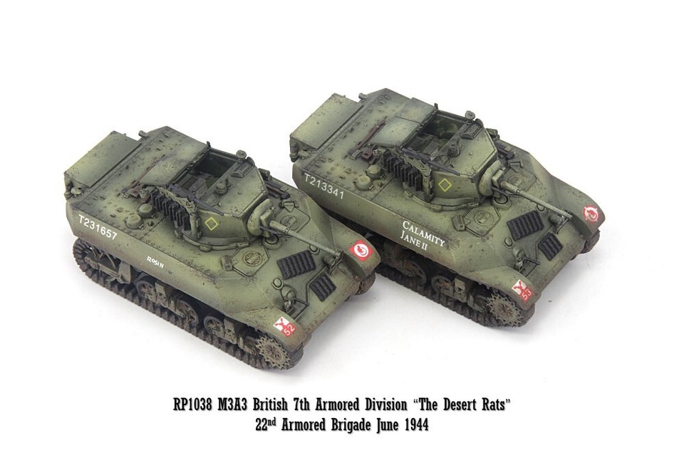S-Model 1/72 British M3A3 "The Desert Rats" 2 Tanks in one set Finished ...