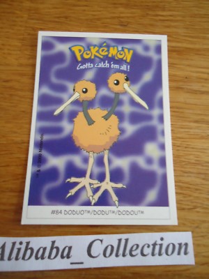 POKEMON dunkin boomer trading card sticker 2000 Carte # 84 DODUO DODU ...