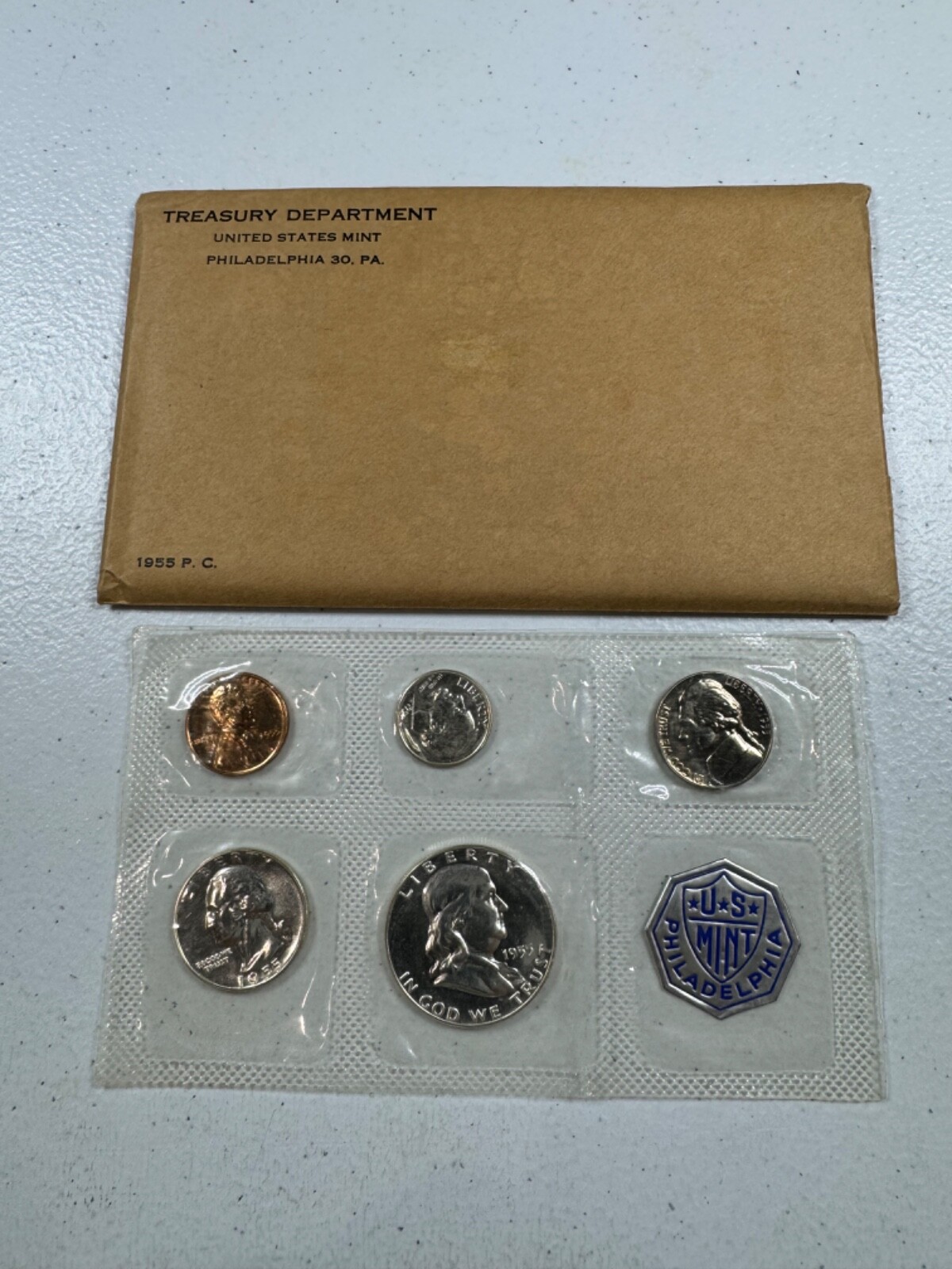 (1) 1955 US MINT PROOF SET, w/ 90% SILVER COINS, in ALL OGP, GREAT ...