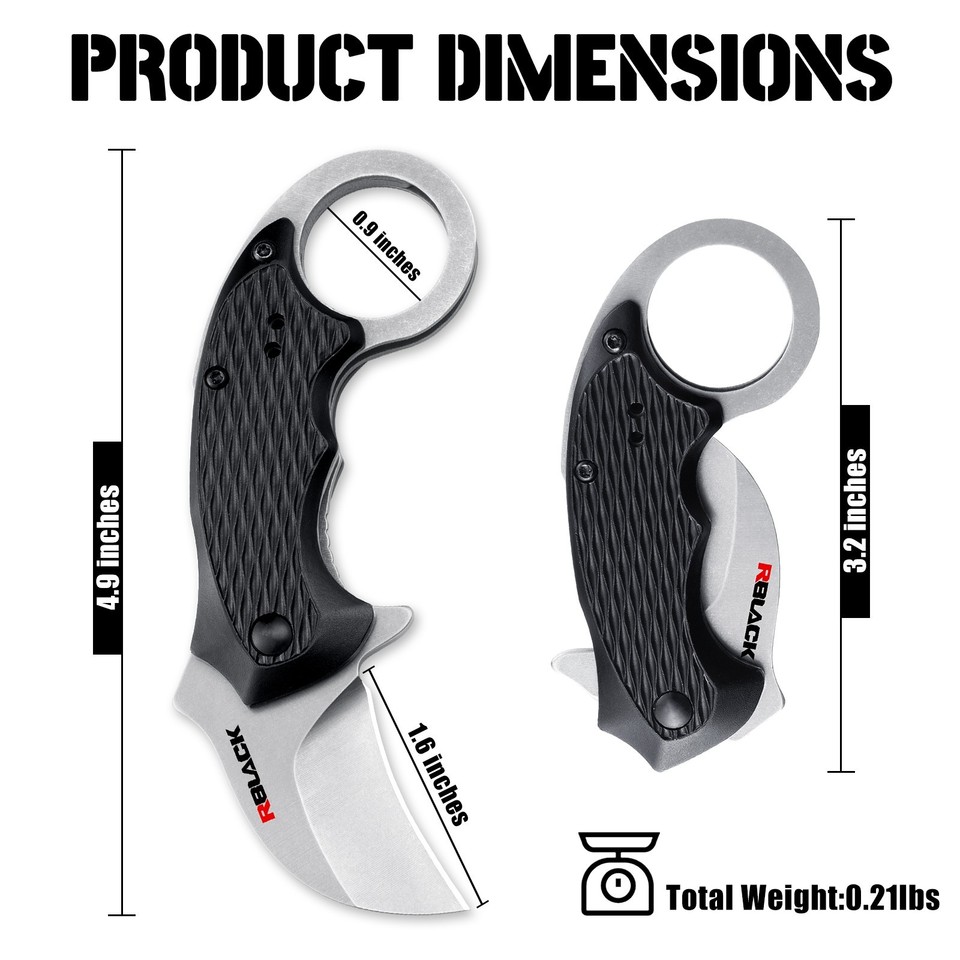 RBLACK 3.2 inch Mini Karambit Folding Knife, Karambit Knives | eBay