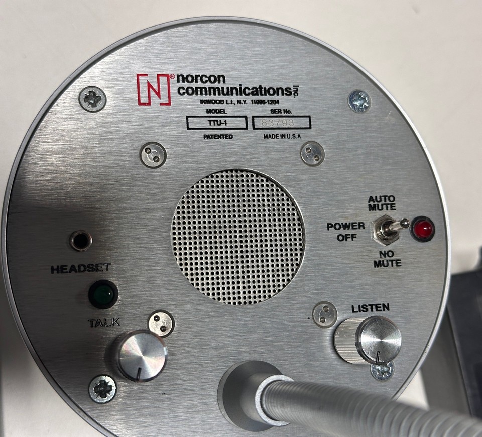 Norcon TTU-1 Talk Through 2-Way Intercom System - Fully Working ...