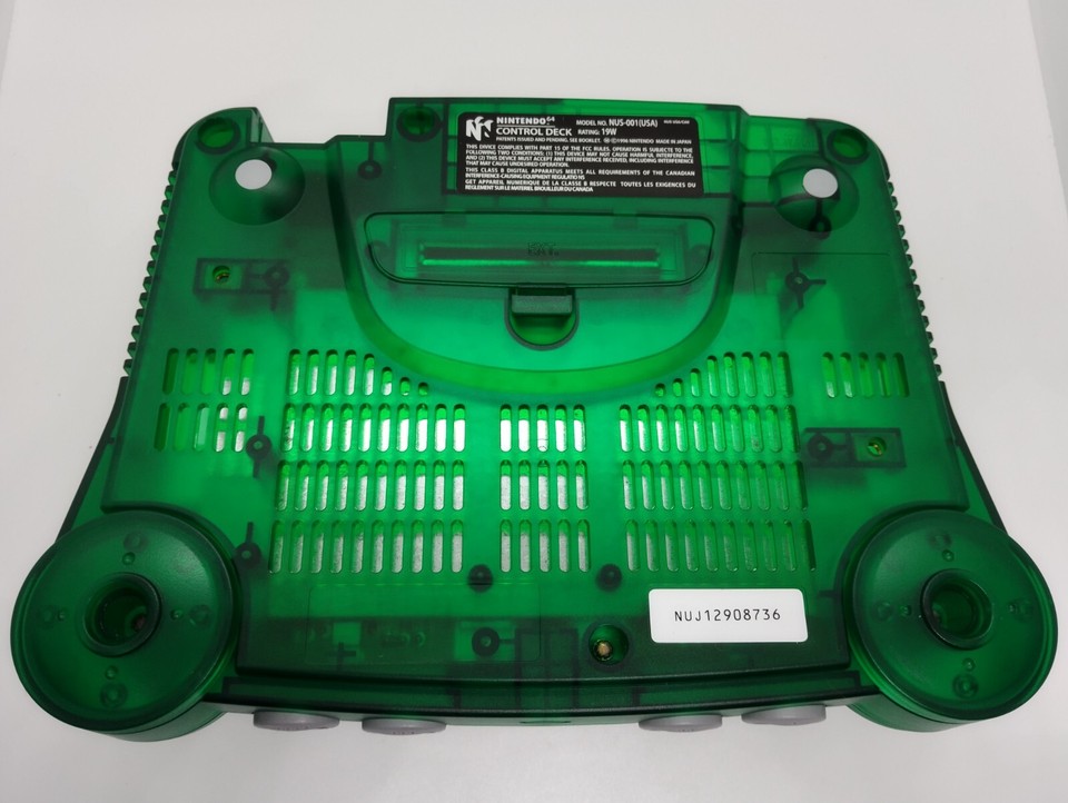 Green Nintendo 64 CUSTOM COLOR Shell Console with Cables Cords N64 ...