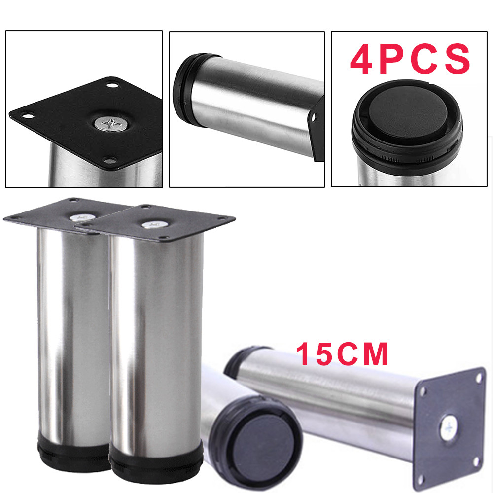 4PCS Adjustable Cabinet Legs Stainless Steel Kitchen Feet Rounds Stand ...