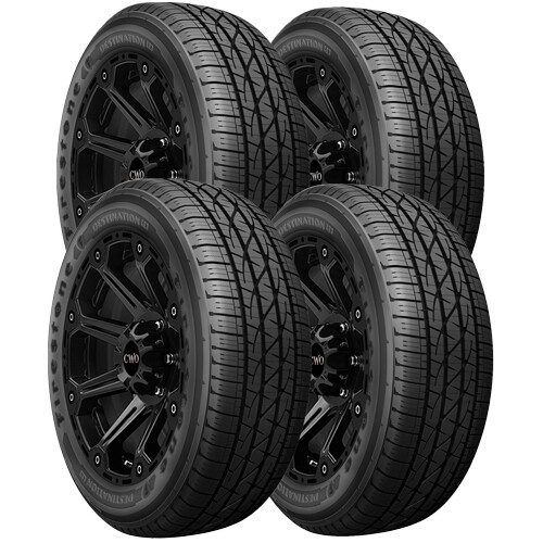 (QTY 4) 225/55R18 Firestone Destination LE3 97V SL Black Wall Tires ...