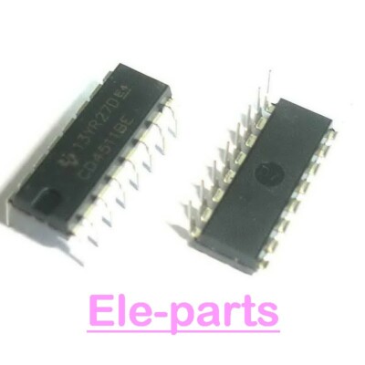 20 PCS CD4511BE DIP-16 CD4511 BCD to 7-segment latch/decoder/driver IC ...