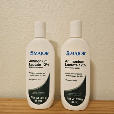 2X Major Ammonium Lactate 12% Moisturizing Lotion FRAGRANCE FREE 8 oz | eBay