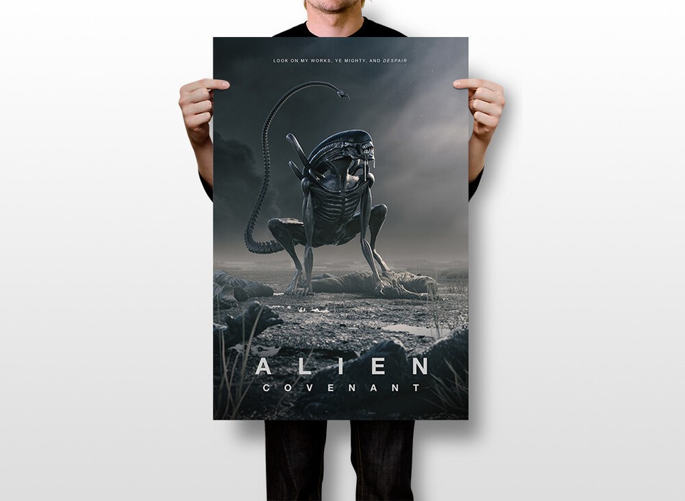 Alien Silk Horror Movie Print New Painting Wall Art Home Decor - POSTER ...