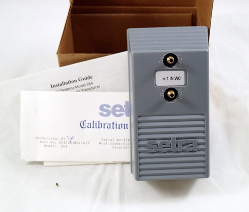 Setra 264 Series Pressure Transducer P/N 2641001WB11A1F +/- 1.0" G | eBay