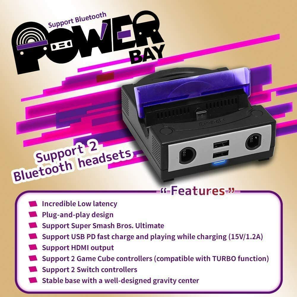 Brook Power Bay Bluetooth Portable Docking Station for NIntendo Switch ...