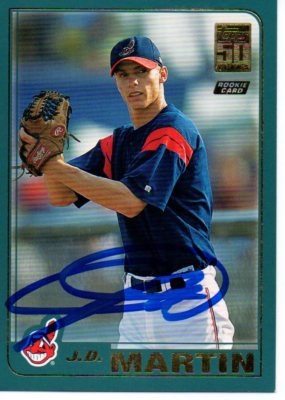 J.D. Martin Cleveland Indians 2001 Topps Traded Rookie Signed Card | eBay