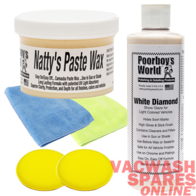 POORBOYS WHITE DIAMOND + NATTYS PASTE WAX - GLAZE AND WAX FOR LIGHTER ...