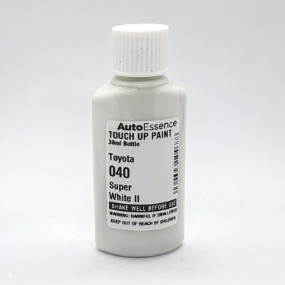 TOYOTA SUPER WHITE 2 040 PAINT TOUCH UP KIT 30ML SCRATCH CHIP BRUSH ...