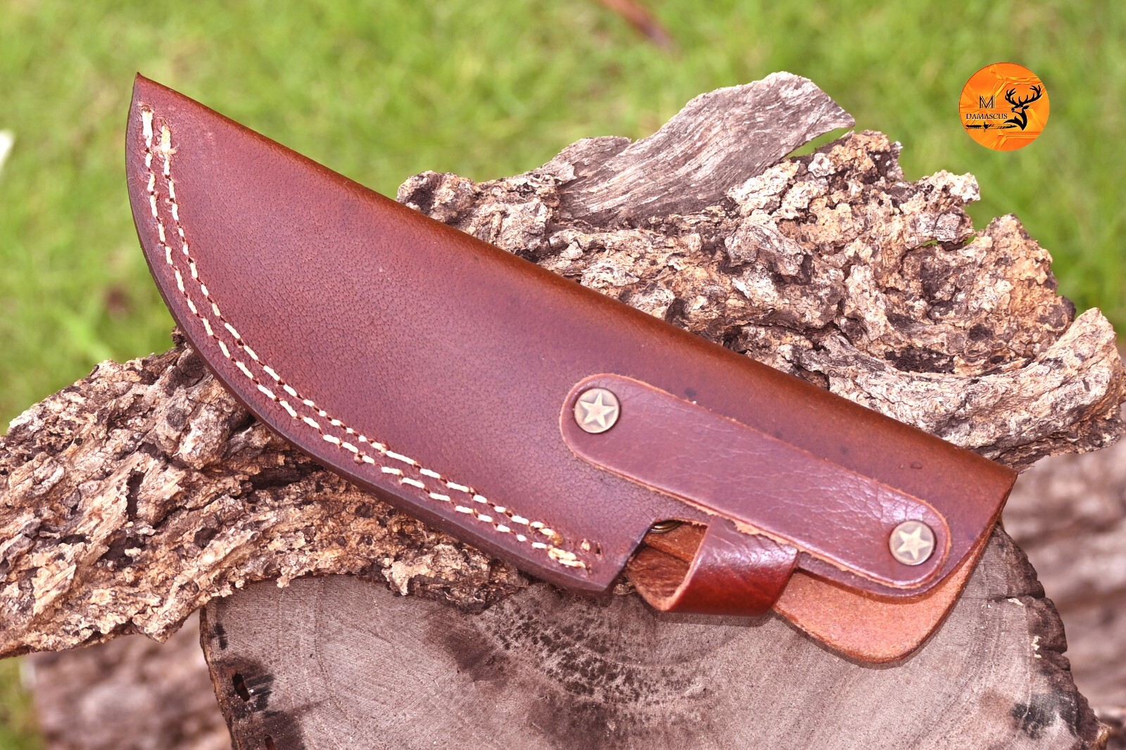 CUSTOM HANDMADE PURE COW ENGRAVED LEATHER SHEATH FOR FIXED BLADE KNIFE ...