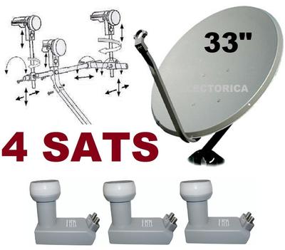 33" SUPER SATELLITE DISH NETWORK LNB 110-118-119-129 HD ANIK F3 HD FTA ...