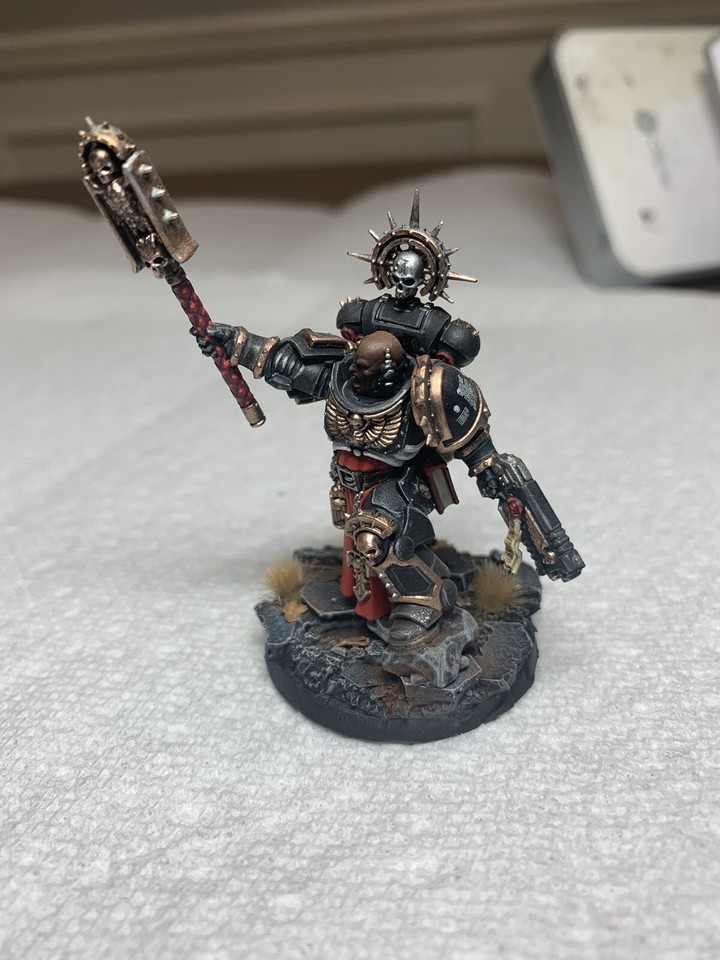 Warhammer 40k Painted Imperial Fist Primaris Chaplain | eBay