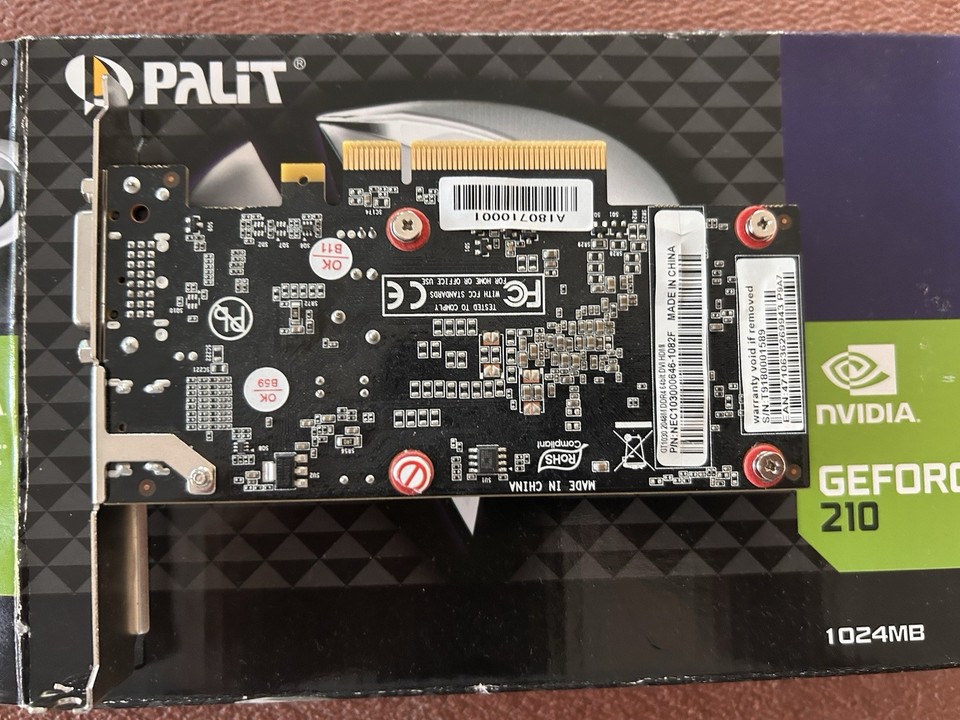 Palit NVIDIA GeForce GT 210 1GB GDDR3 Graphics Card HDMI VGA DVI ATX ...