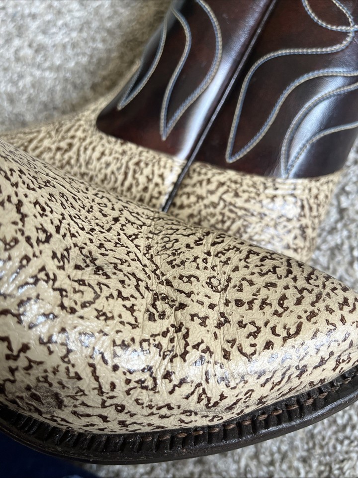 Rodeo Texas Boot Co Men’s Cowboy Boots Exotic Leather USA Made Size 8.5 ...
