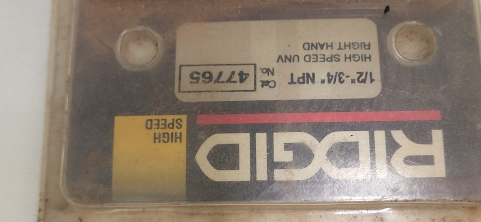 RIDGID 47765 universal high speed Right hand dies 1/2" to 3/4" NPT ...