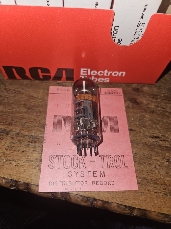 VINTAGE SLEEVE OF 5 NOS RCA 6GN8 TRIODE PENTODE VACUUM TUBES | eBay