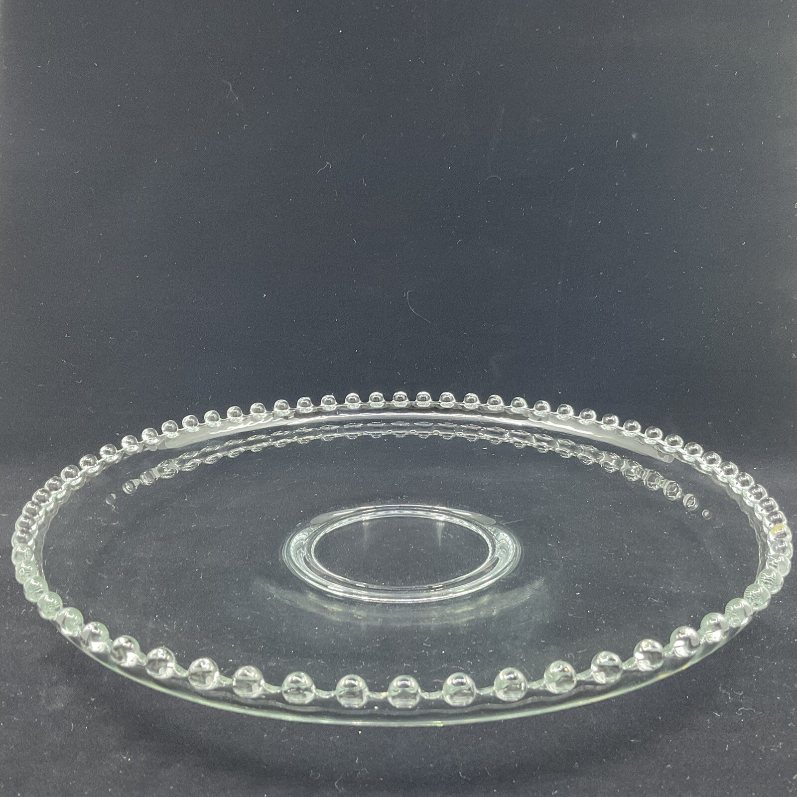 Imperial Glass Candlewick 12 1/2" Platter Cupped Edge Torte Plate | eBay